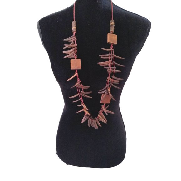 Artisan | Jewelry | Handmade Wooden Necklace 28 Inches Long And Eye ...